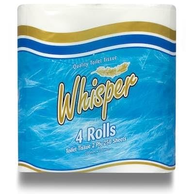 Whisper Premium Toilet Tissue 2ply 275 Sheet - Brisbane Wholesale ...